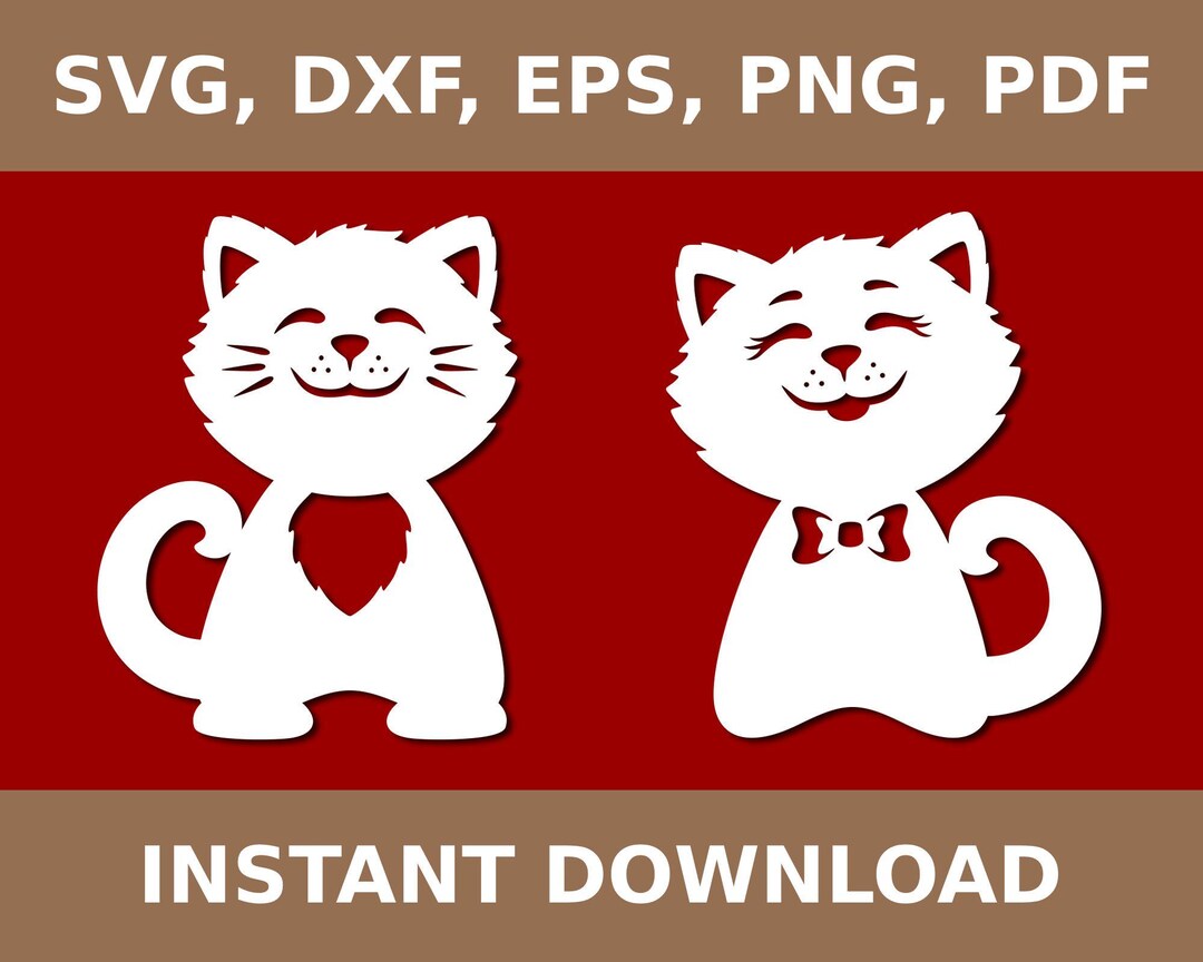 Kitten Svg, Kitten Dxf, Cat Dxf, Kitten Png, Cat Png, Kitten Clipart ...