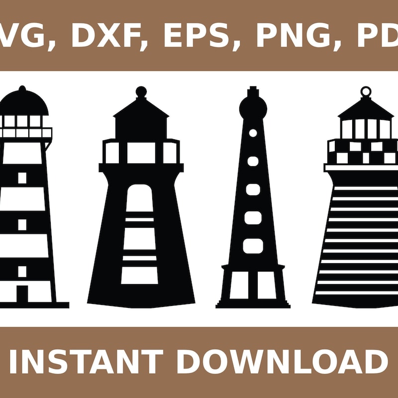 Lighthouse Cutout Svg - Etsy