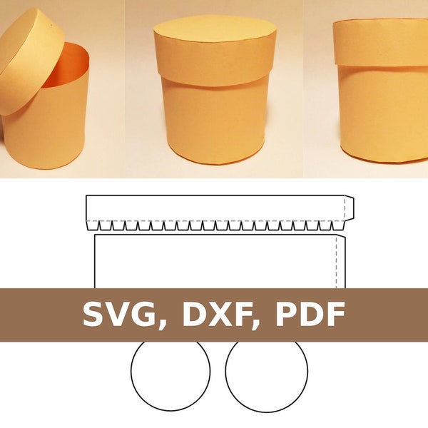 Hat Box Template - Etsy