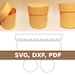 Round Box With Lid Template, Hat Gift Box, Circle Box, Round Gift Box ...