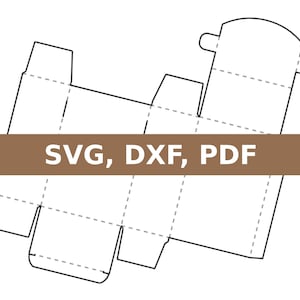 Overlap Box Template, Box With Cover, Box With Overlap, Cover Box, SVG ...