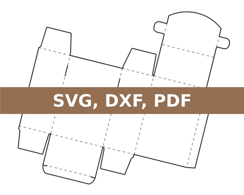 Overlap Box Template, Box With Cover, Box With Overlap, Cover Box, SVG ...