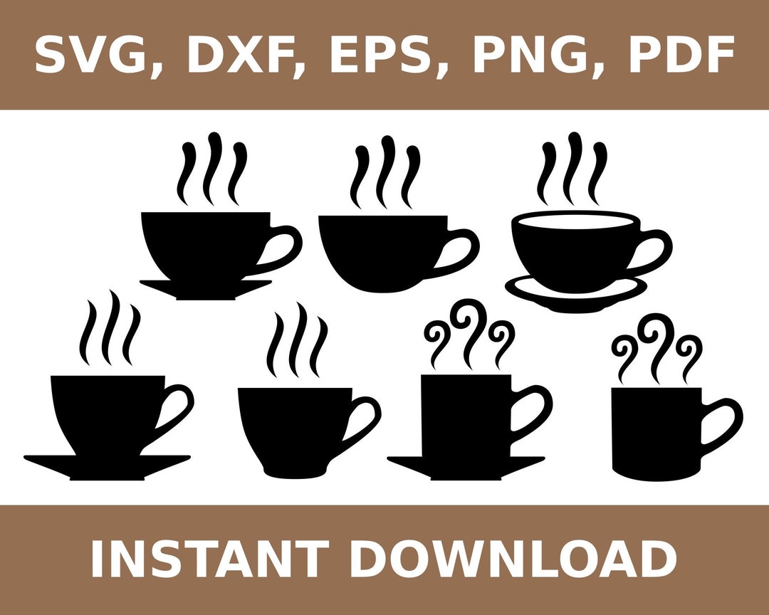 Coffee Cup Svg, Teacup Svg, Coffee Cup Dxf, Tea Cup Dxf, Teacup Dxf ...