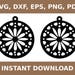 Round Earrings Svg, Round Earrings Dxf, Round Earrings Cut File, Round ...