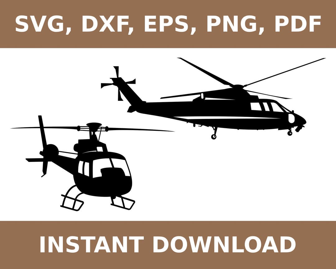 Helicopter Svg, Helicopter Dxf, Helicopter Png, Helicopter Cutout ...
