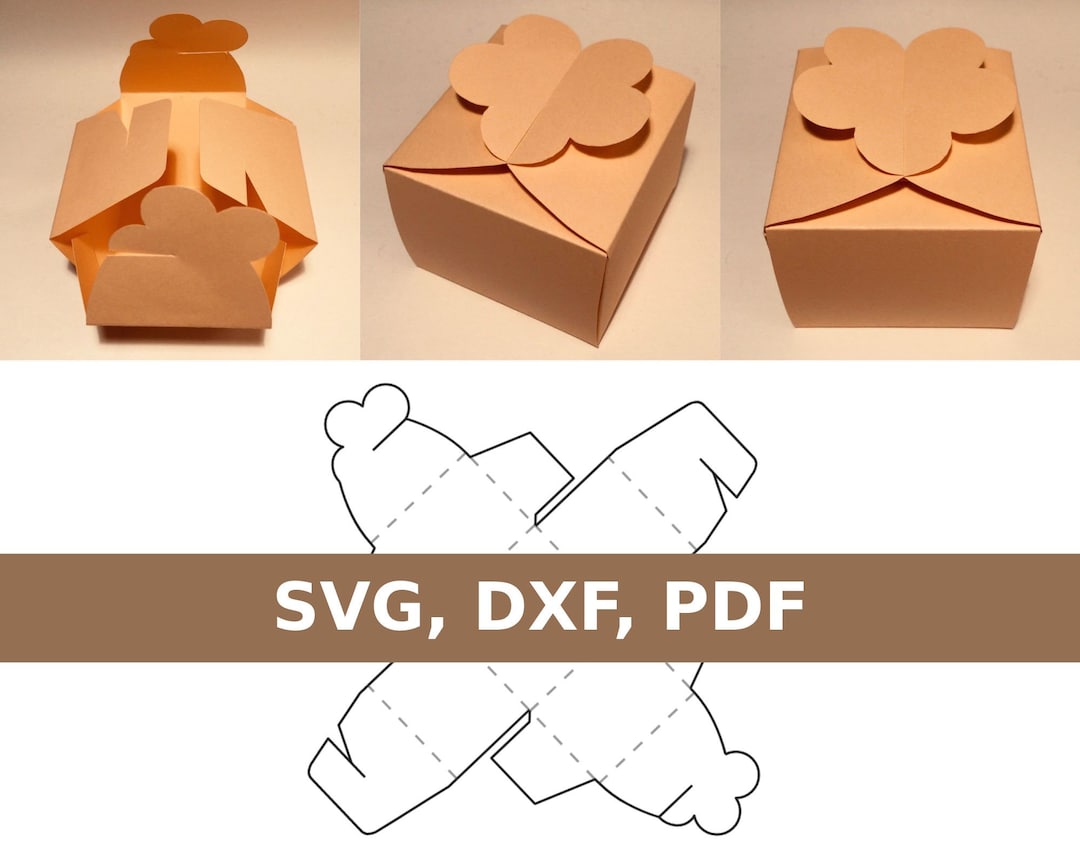 Flower Box Template, Romantic Box, Wedding Favor Box, Jewelry Box ...