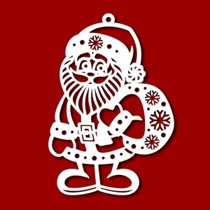 Santa Svg, Christmas Santa Template, Santa Dxf, Santa Claus Dxf, Santa ...
