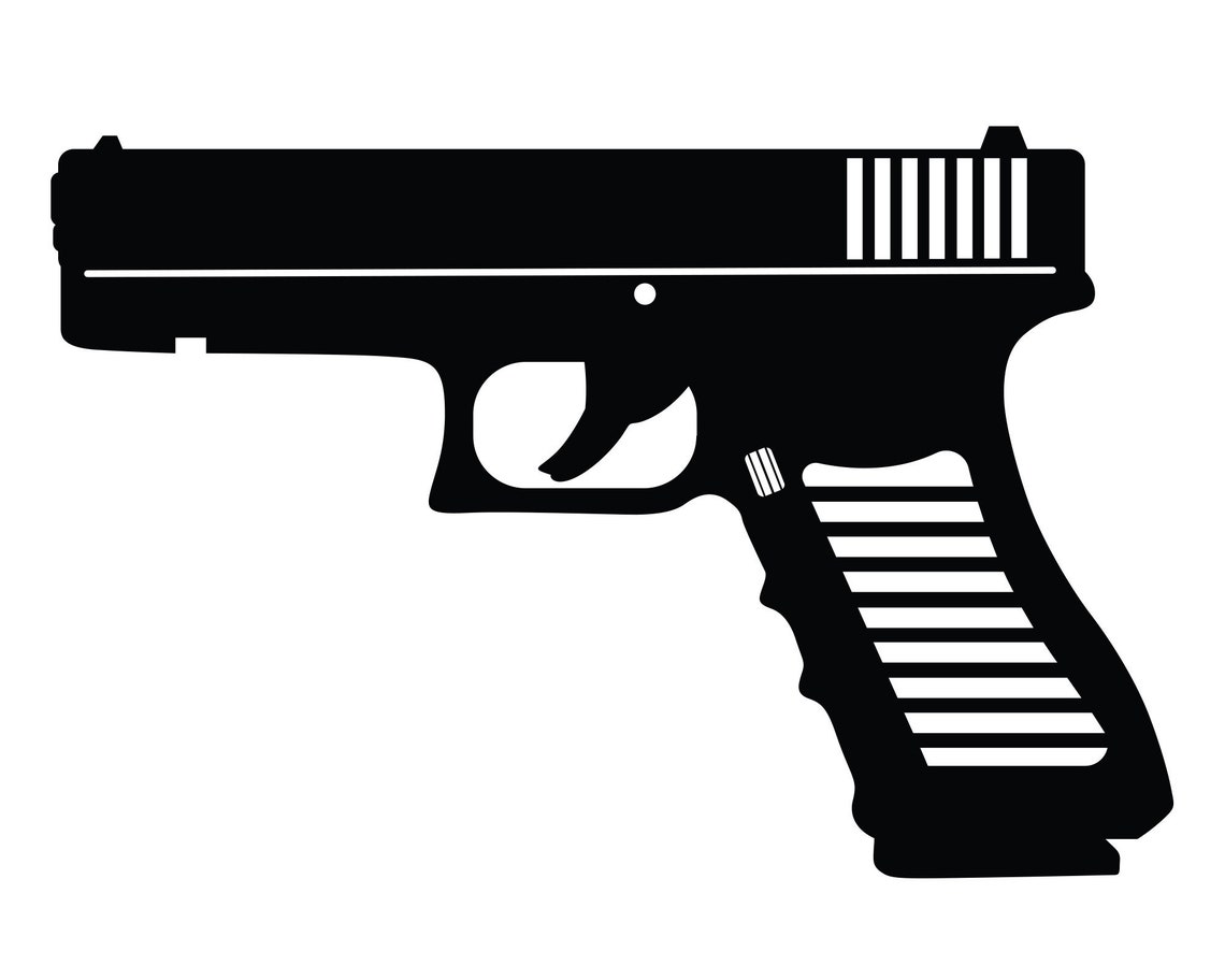 Pistola svg, revólver svg, glock svg, pistola dxf, pistola dxf ...