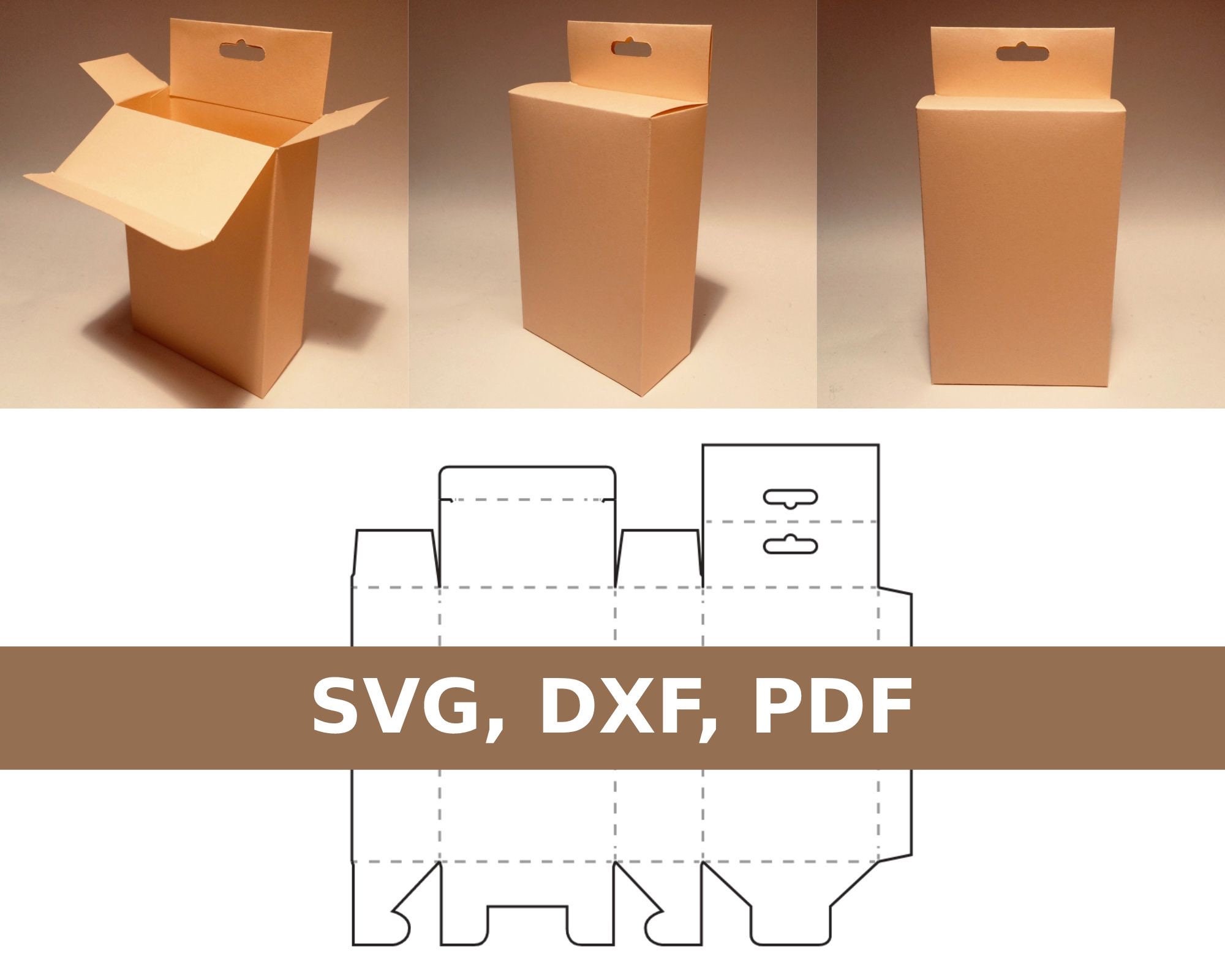 Hanger Box Template, Product Packaging, Box With Hanger, Product Box ...