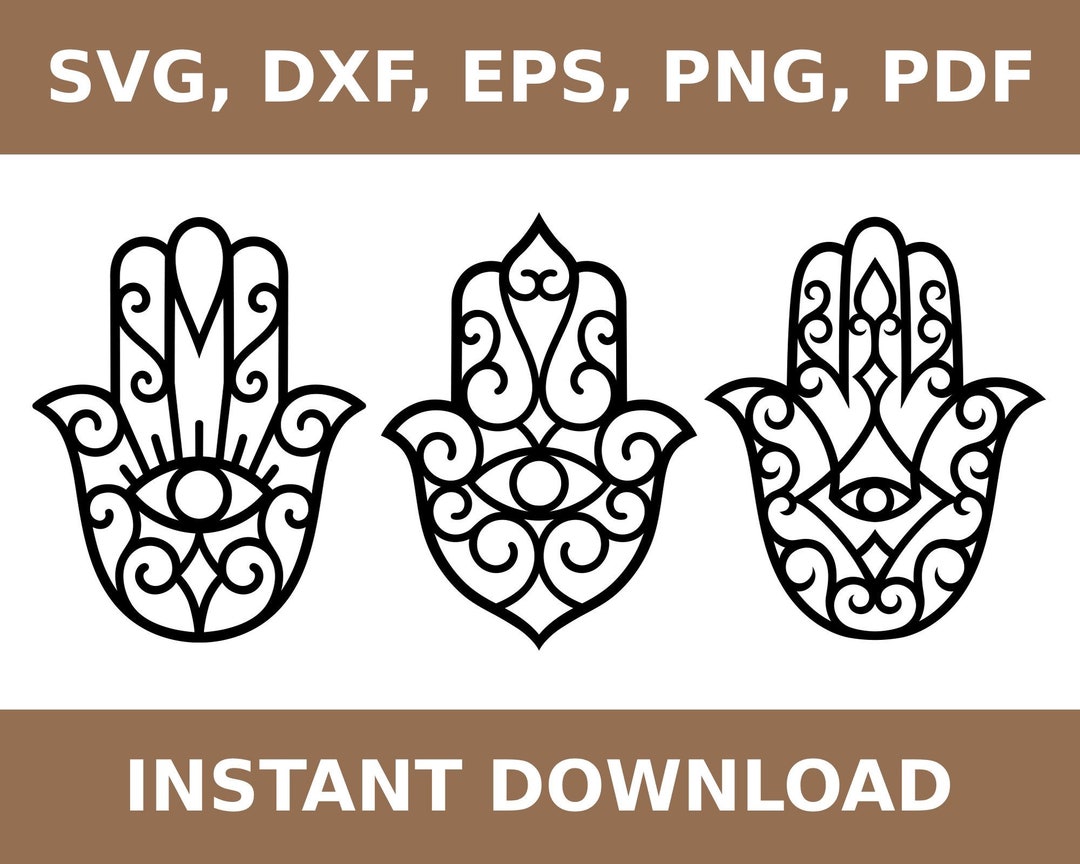 Hamsa Svg, Hamsa Laser Cut, Hamsa Cut File, Hamsa Dxf, Hamsa Clipart ...