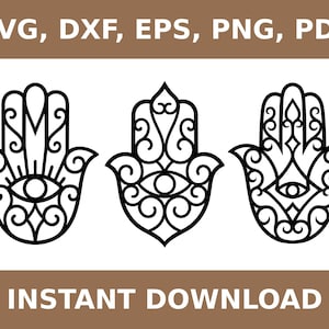 Hamsa Svg, Hamsa Laser Cut, Hamsa Cut File, Hamsa Dxf, Hamsa Clipart ...