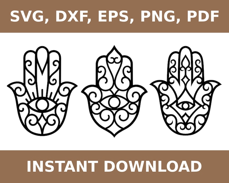 Hamsa Svg, Hamsa Laser Cut, Hamsa Cut File, Hamsa Dxf, Hamsa Clipart ...