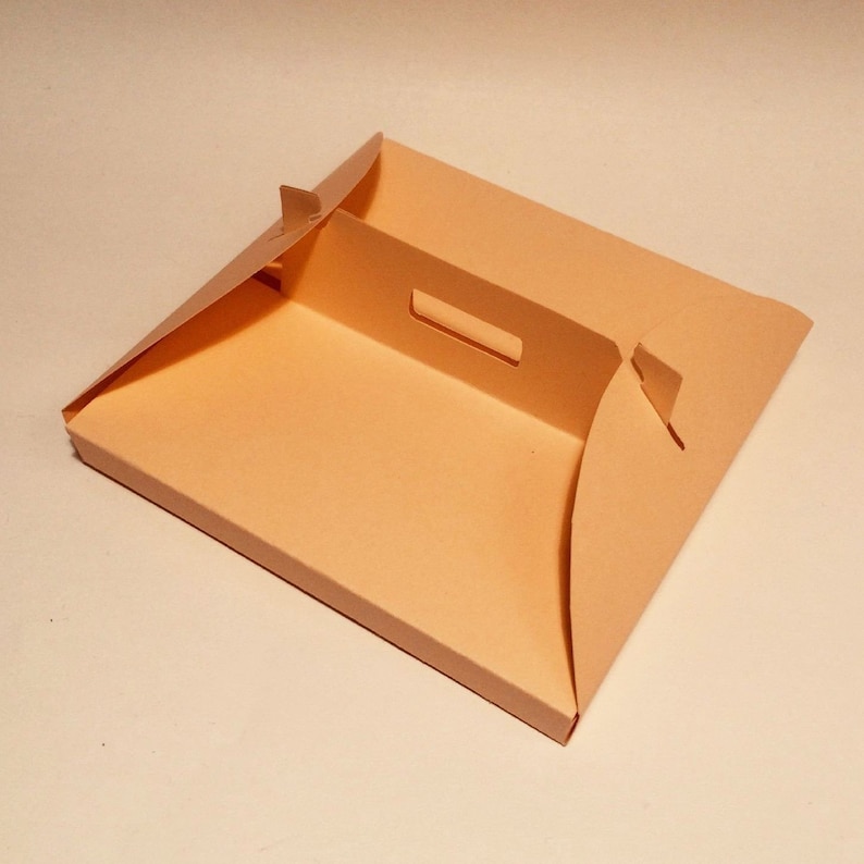 Pizza Box With Handle Template, Pizza Delivery Box, Take Away Pizza Box ...