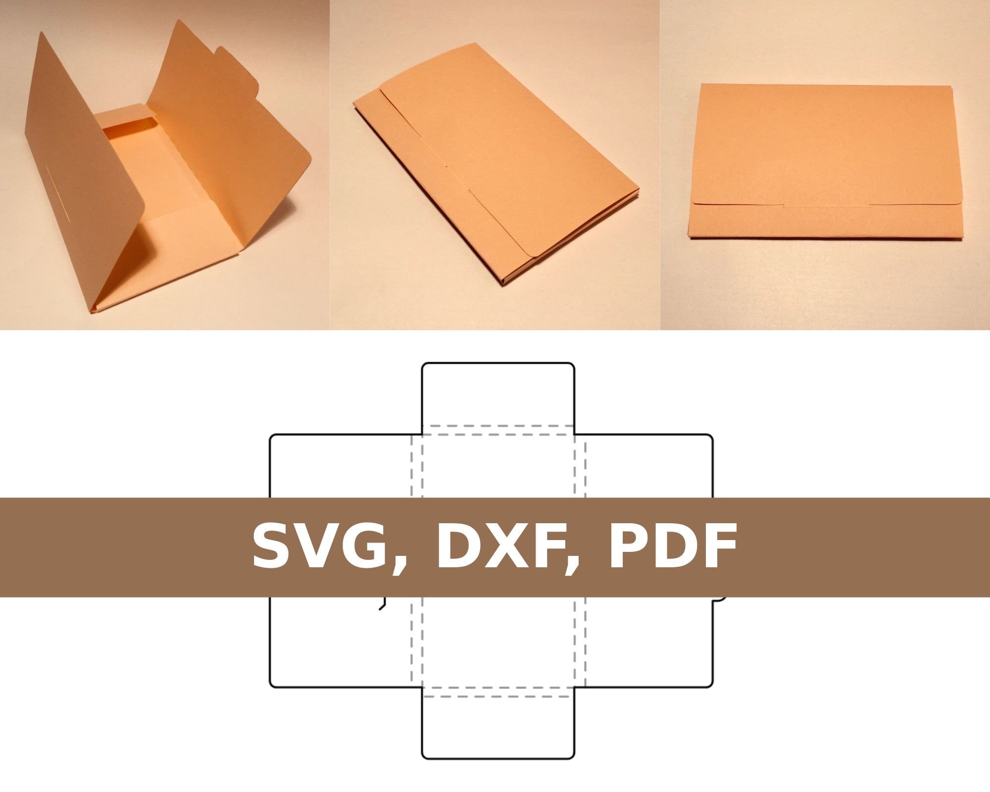 Document Storage Box Template, Folder Svg, Folder Template, Document ...