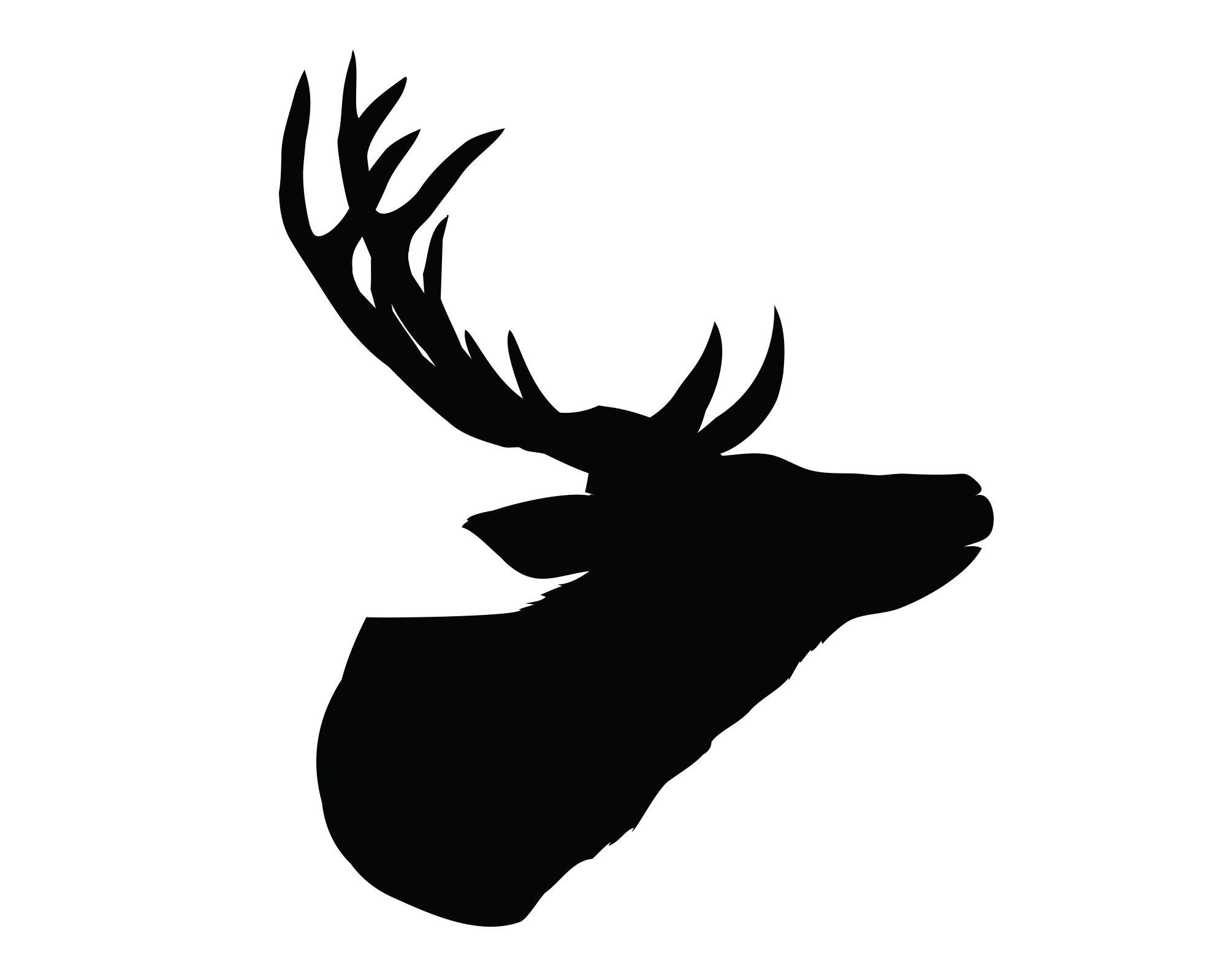 Deer Head Svg, Deer Head Dxf, Stag Head Dxf, Deer Head Template, Deer ...