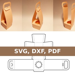 Cup Gift Bag Bag Template, Cup Box, Cup Gift Bag, Cup Gift Box, Coffee ...