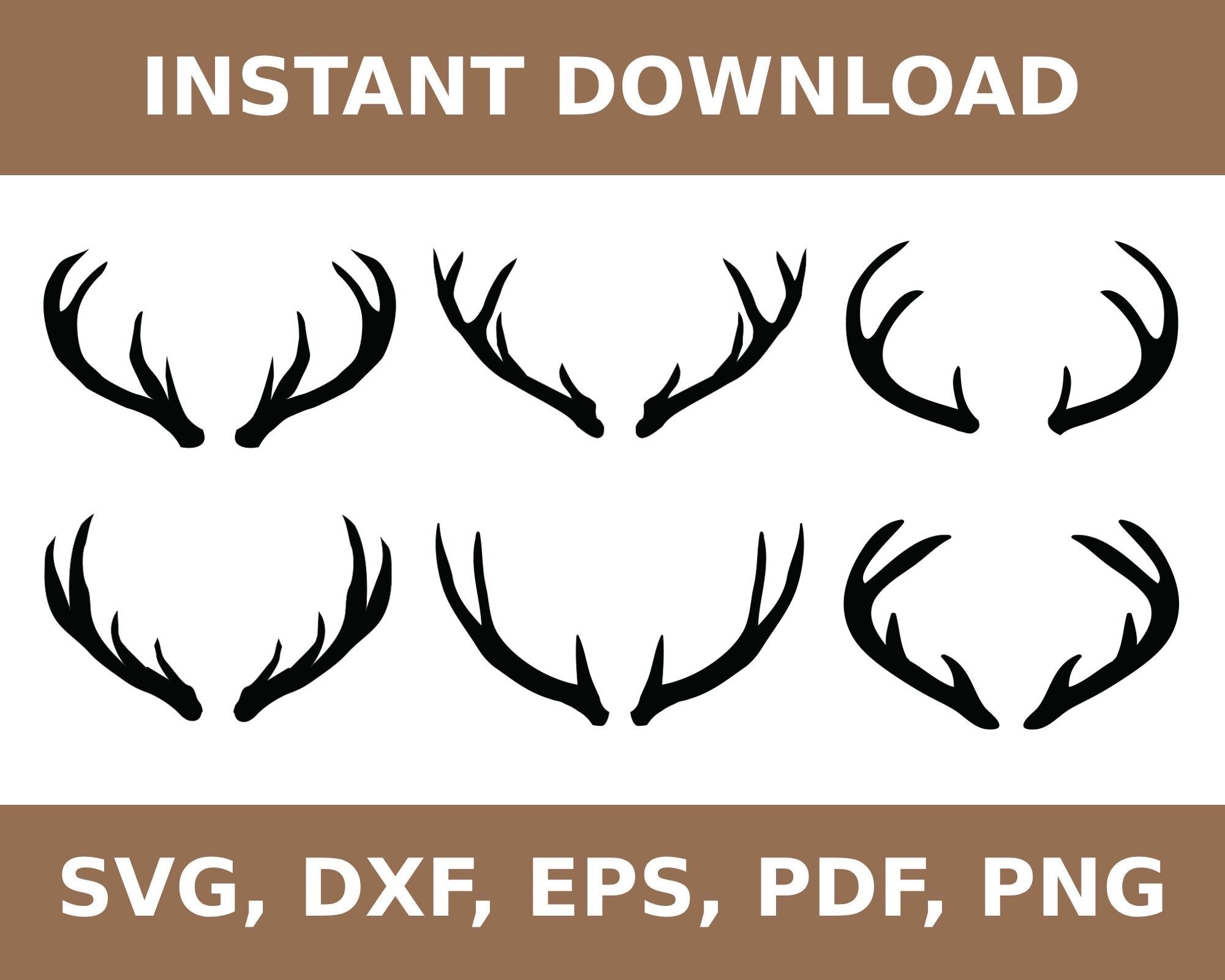 Antlers Svg, Deer Horns Svg, Deer Antlers Svg, Antlers Dxf, Antlers ...