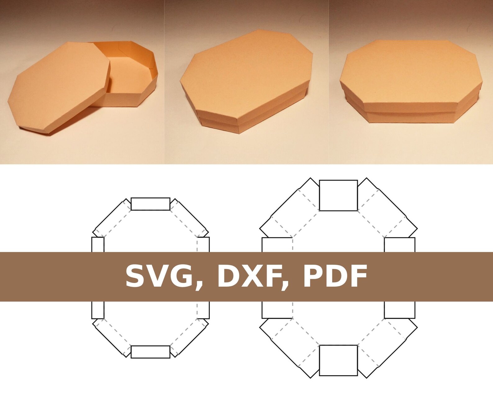 Octagon Box Template, Cosmetic Box, Cosmetic Packaging, Corrugated Box ...