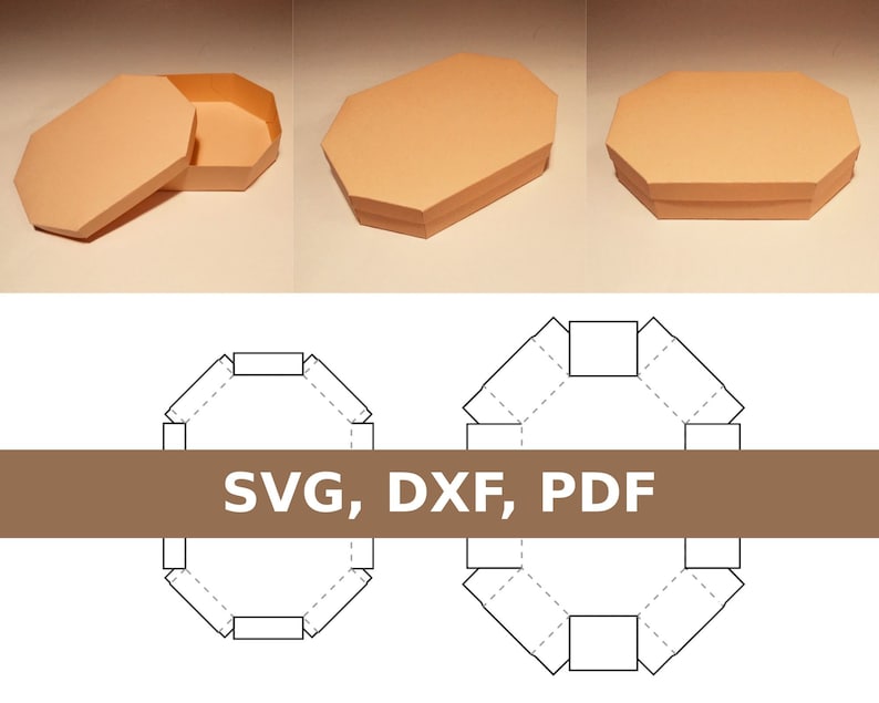 Octagon Box Template, Cosmetic Box, Cosmetic Packaging, Corrugated Box ...