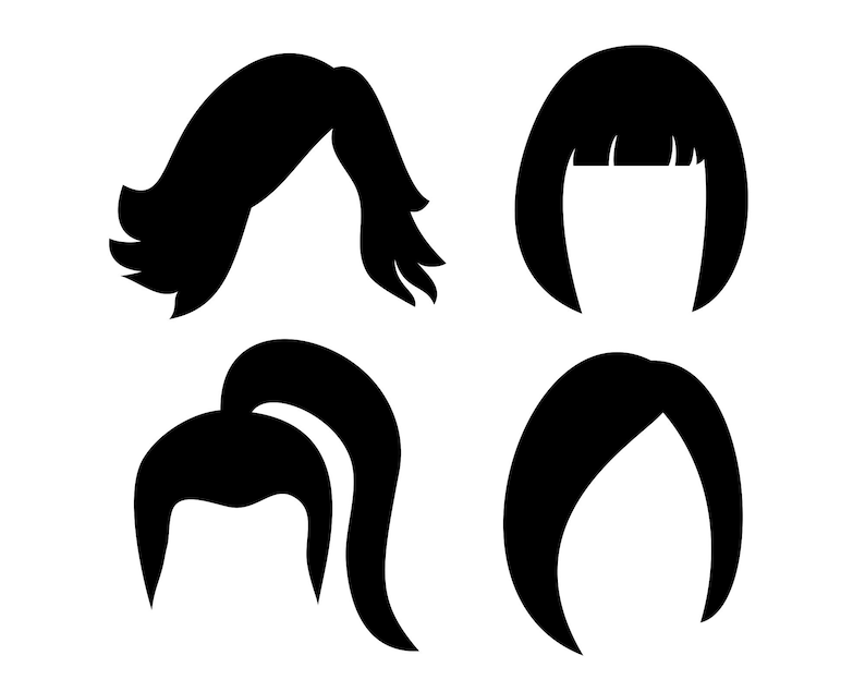 Hairstyle Svg, Haircut Svg, Hair Cut Svg, Hairstyle Dxf, Hair Style Dxf ...