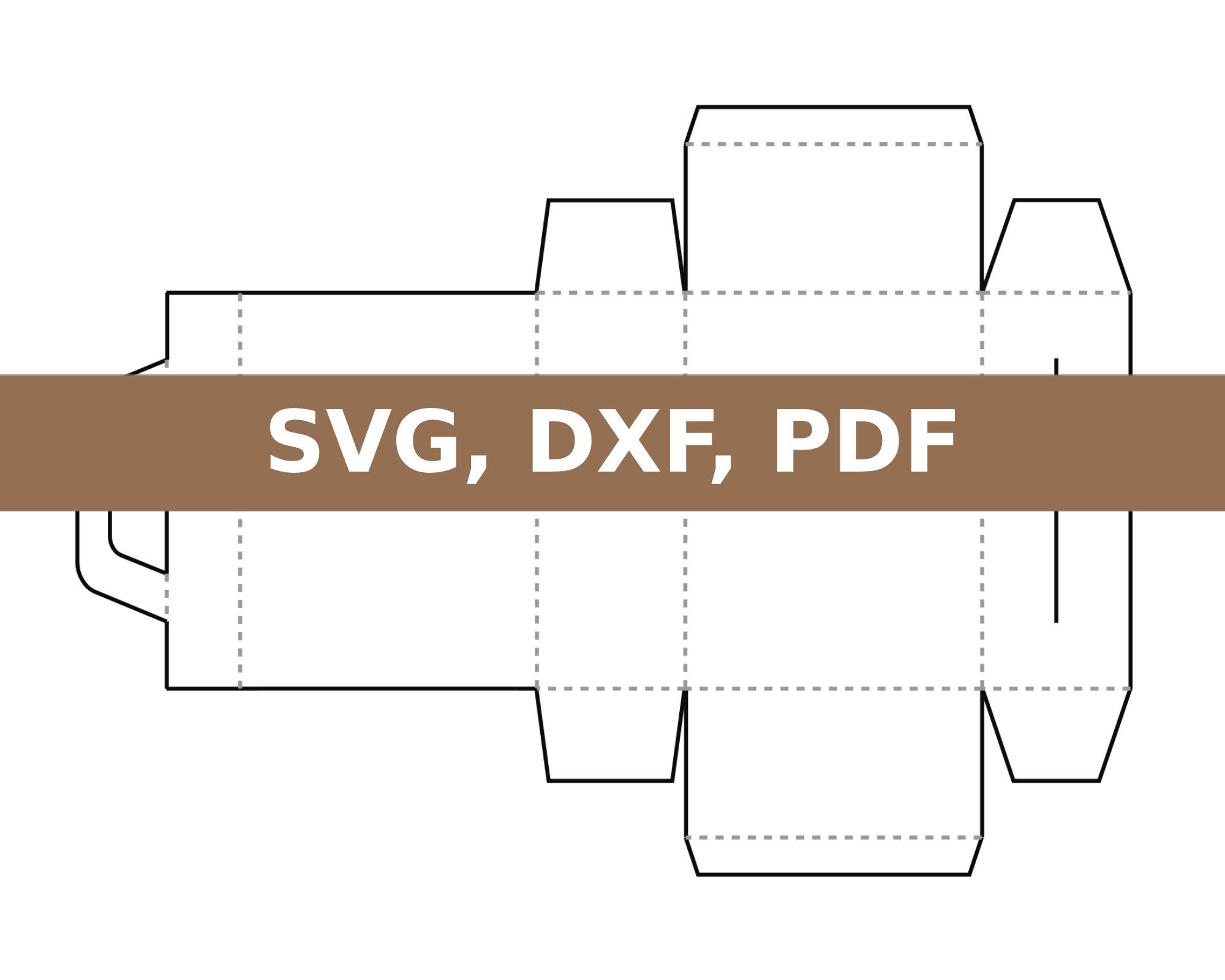 Briefcase Box Template, Gift Box With Handle, SVG, PDF, Cricut ...
