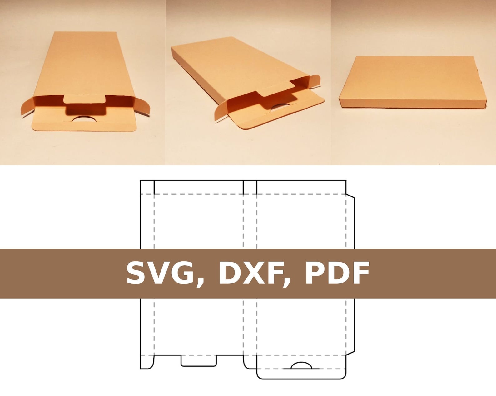 Flat Box Template, Thin Box, SVG, PDF, Cricut, Silhouette - Etsy