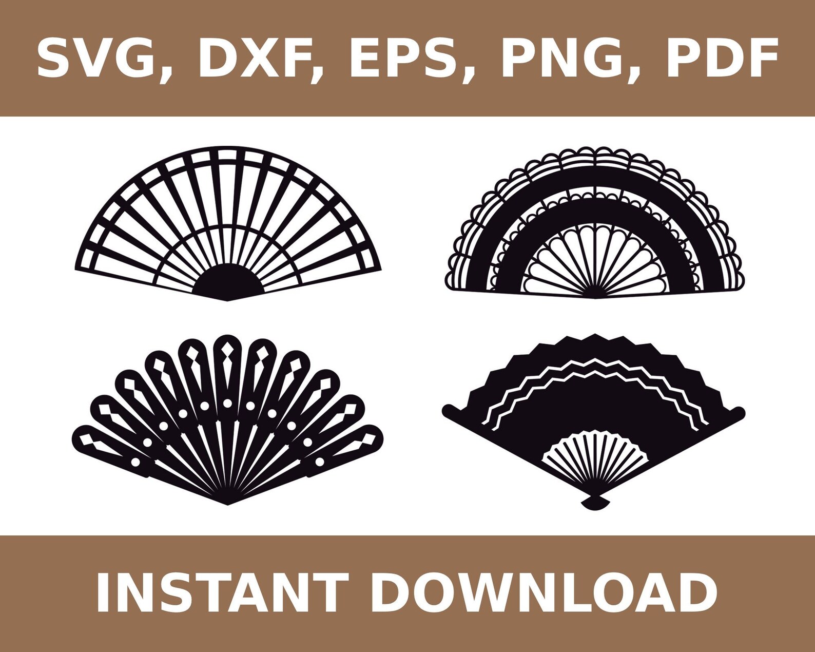 Hand Fan Svg, Hand Fan Dxf, Hand Fan Png, Hand Fan Cut File, Hand Fan ...