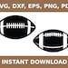 Football Svg, Football Dxf, Football Png, Football Laser Cut, Football ...
