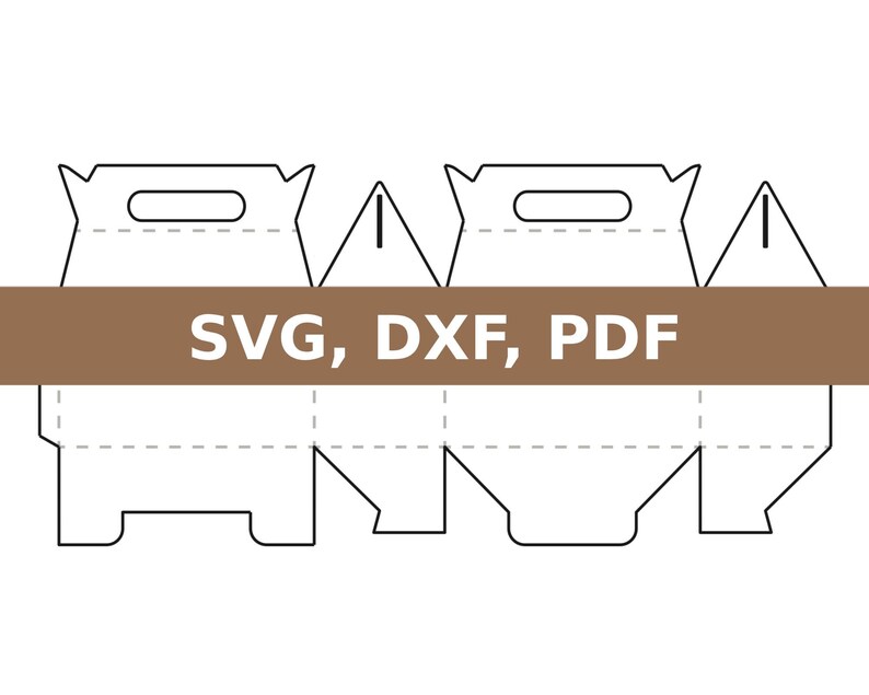 Gable Gift Box, Gable Box Template, Favor Box With Handle, Gift Box ...