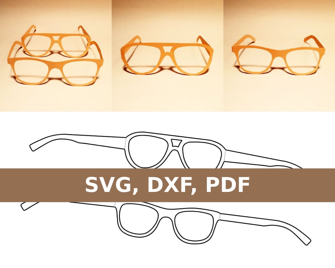 Paper Glasses, Party Glasses Template, Printable Glasses, Paper ...