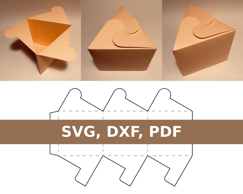 Triangle Box Template, Foldable Box, Foldable Gift Box, Folding Gift ...