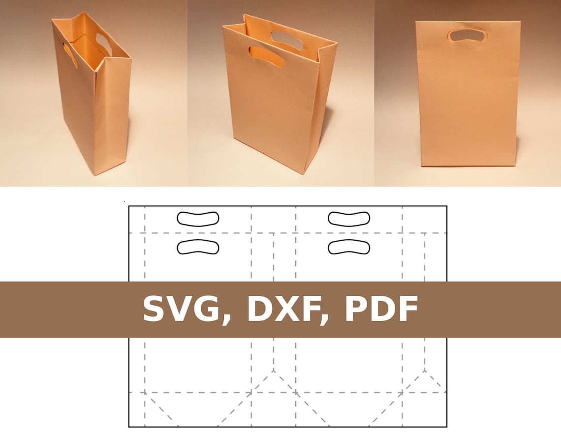Shopping Paper Bag Template, Paper Bag, Shopping Bag Svg, Bag Svg, Bag ...