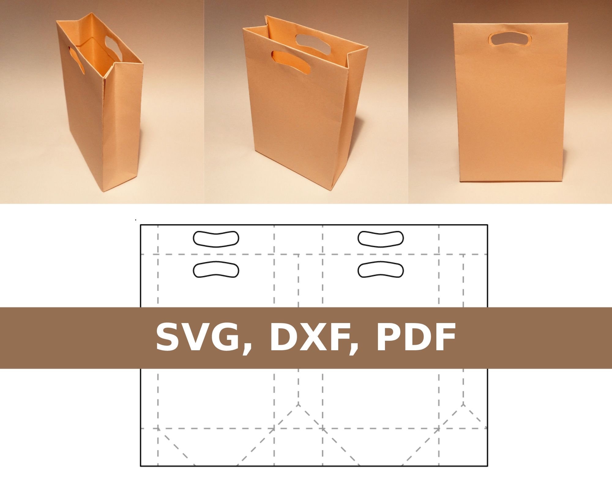 Shopping Paper Bag Template, Paper Bag, Shopping Bag Svg, Bag Svg, Bag ...