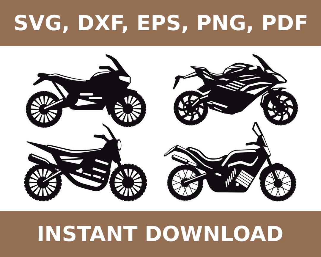 Motorcycle Svg, Bike Svg, Motorcycle Dxf, Motorbike Dxf, Bike Dxf ...