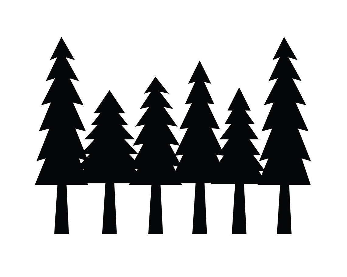 Pine Tree Svg, Spruce Tree Svg, Forest Svg, Forest Trees Svg, Pine Tree ...