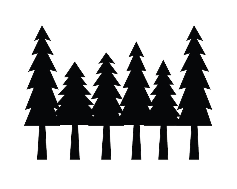 Pine Tree Svg, Spruce Tree Svg, Forest Svg, Forest Trees Svg, Pine Tree ...