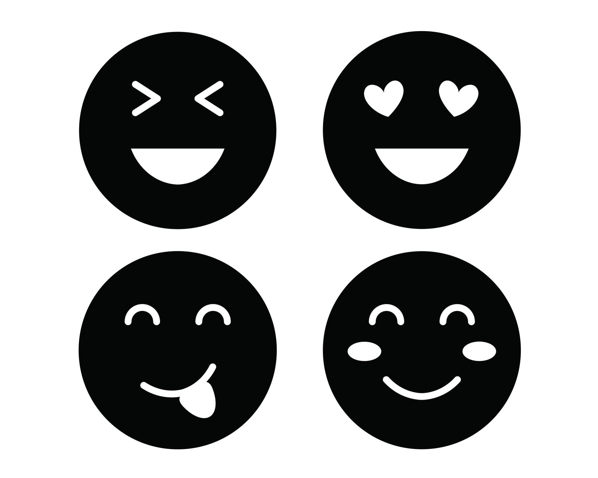 Emoji Svg, Emoji Dxf, Emojis Dxf, Emoji Template, Emoji Cut File, Emoji ...
