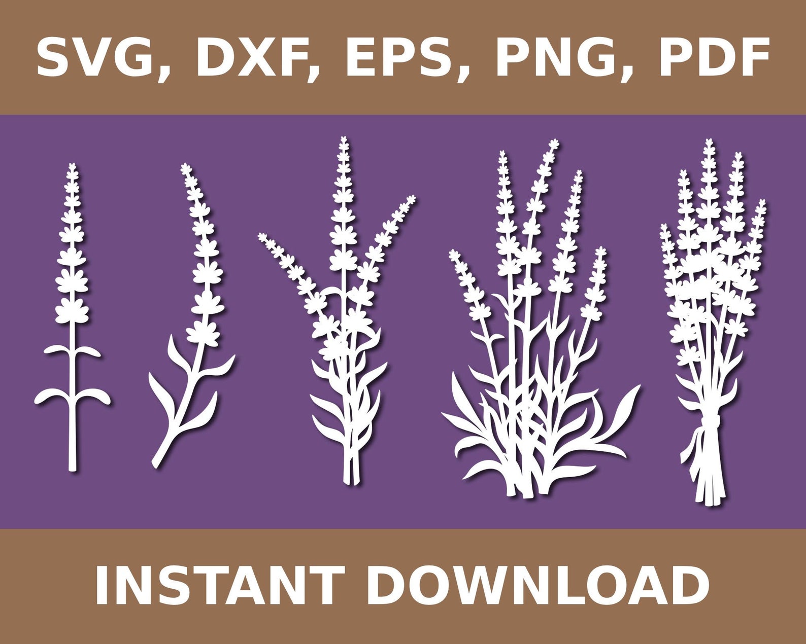 Lavender Svg, Lavender Dxf, Lavender Png, Lavender Laser Cut, Lavender ...