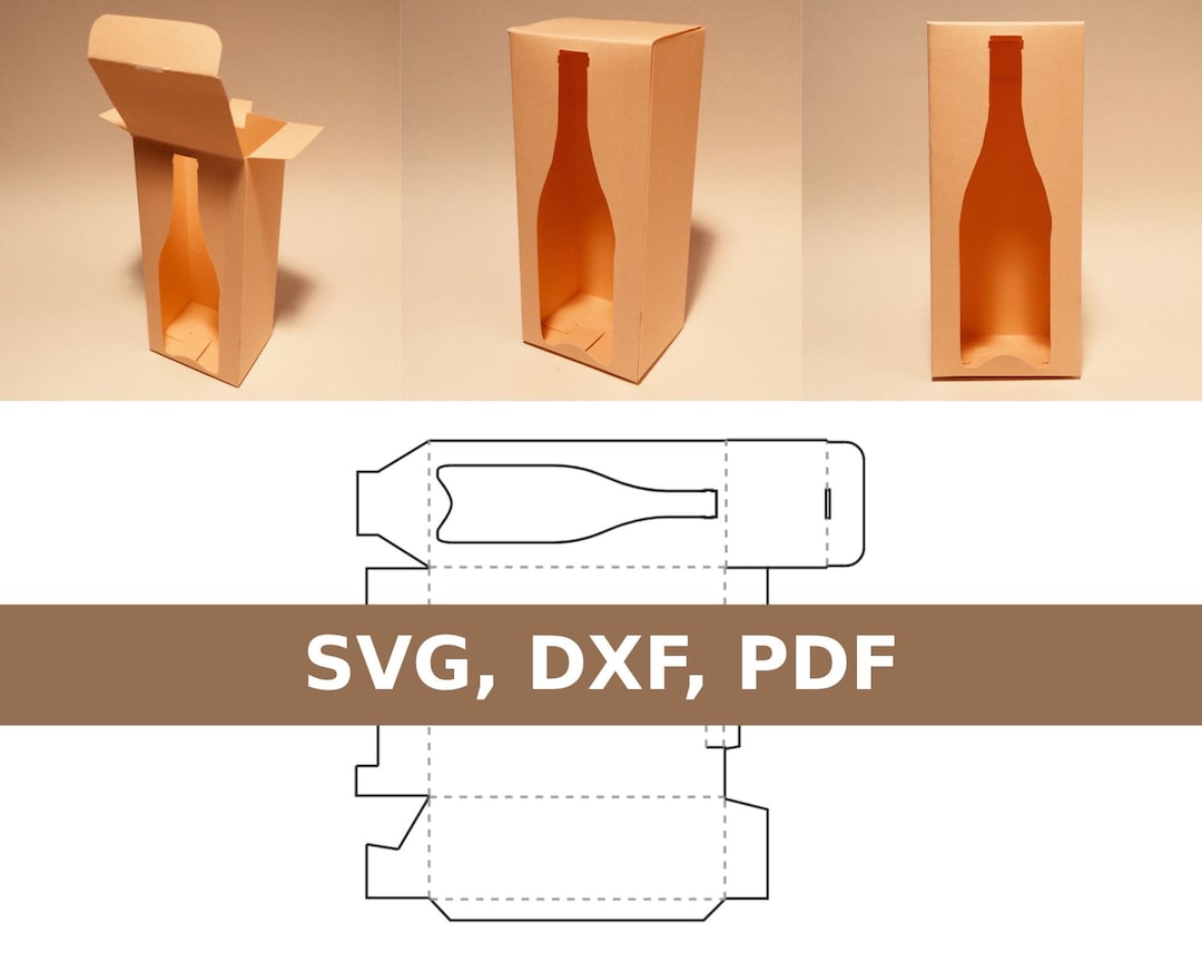 Wine Box Template, Alcohol Box, Liquor Box, Wine Gift Box, Wine Bottle ...