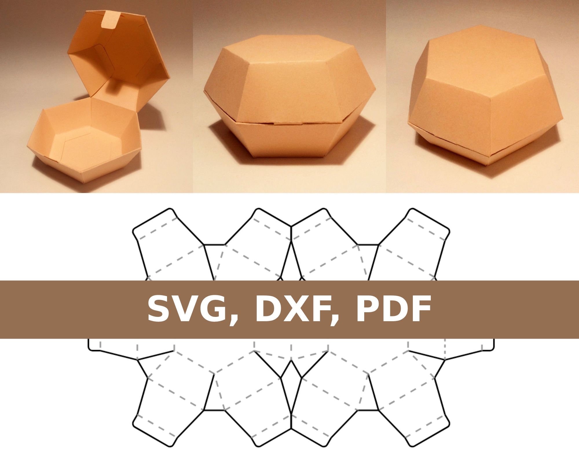 Crystal Shape Box Template, Gem Box, Jewellery Box, Jewelry Box, Jewel ...