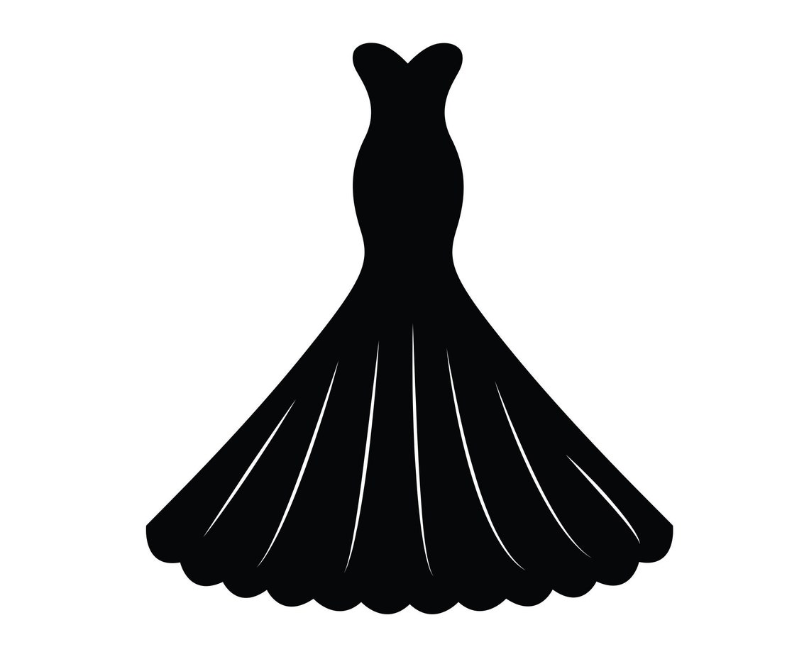 Wedding Dress Svg, Wedding Dress Dxf, Wedding Dress Png, Wedding Dress ...