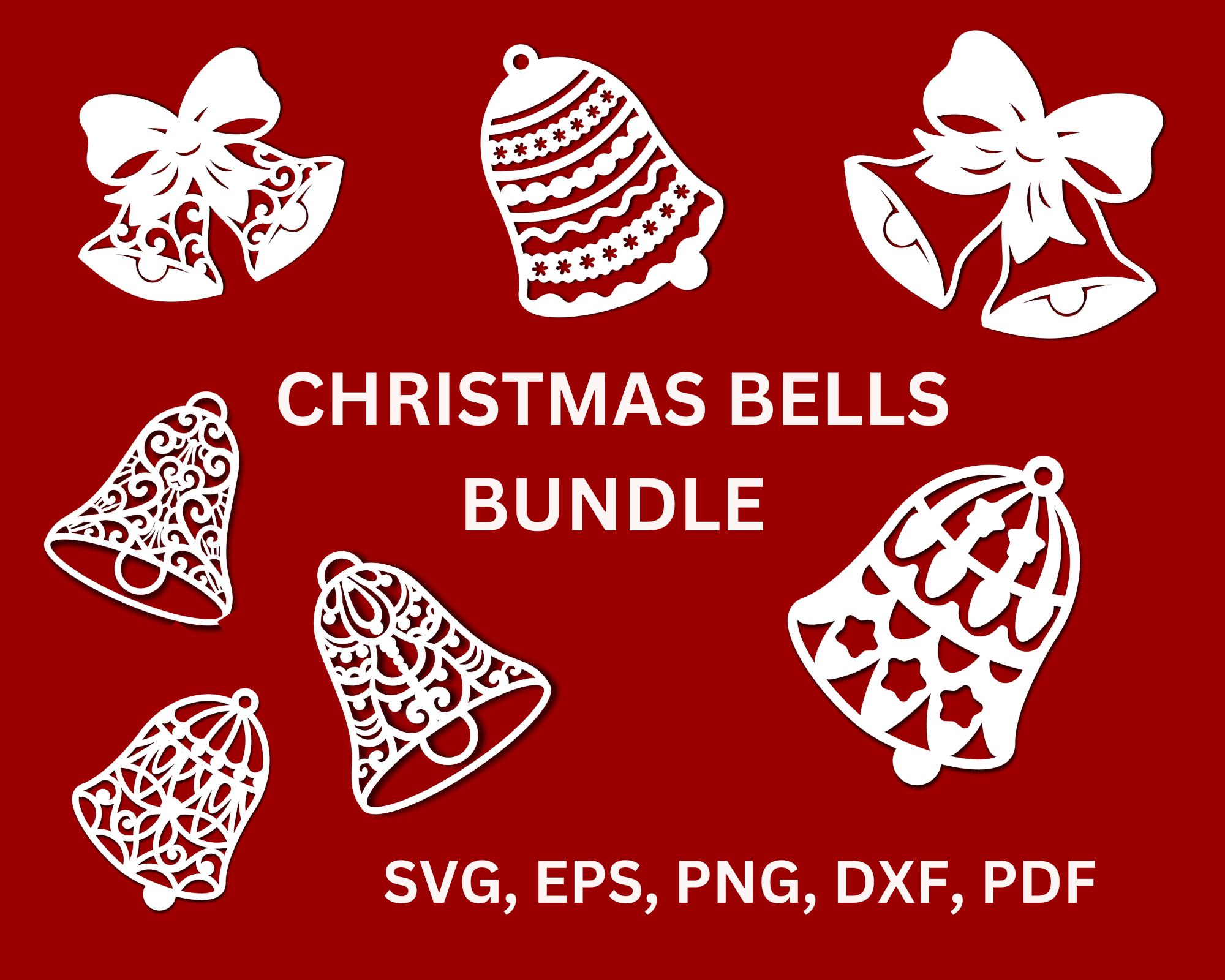 Christmas Bells Svg Bundle, Bells Svg, Bells Png, Bells Laser Cut ...