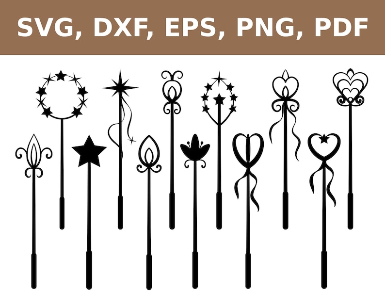 Magic Wand Svg, Magic Wand Dxf, Wands Dxf, Magic Wand Png, Wands Png ...