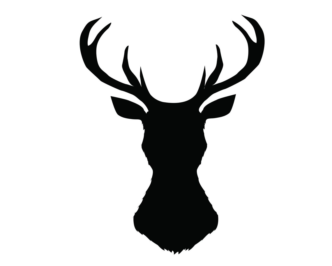Deer Head Svg, Deer Head Dxf, Stag Head Dxf, Deer Head Template, Deer ...