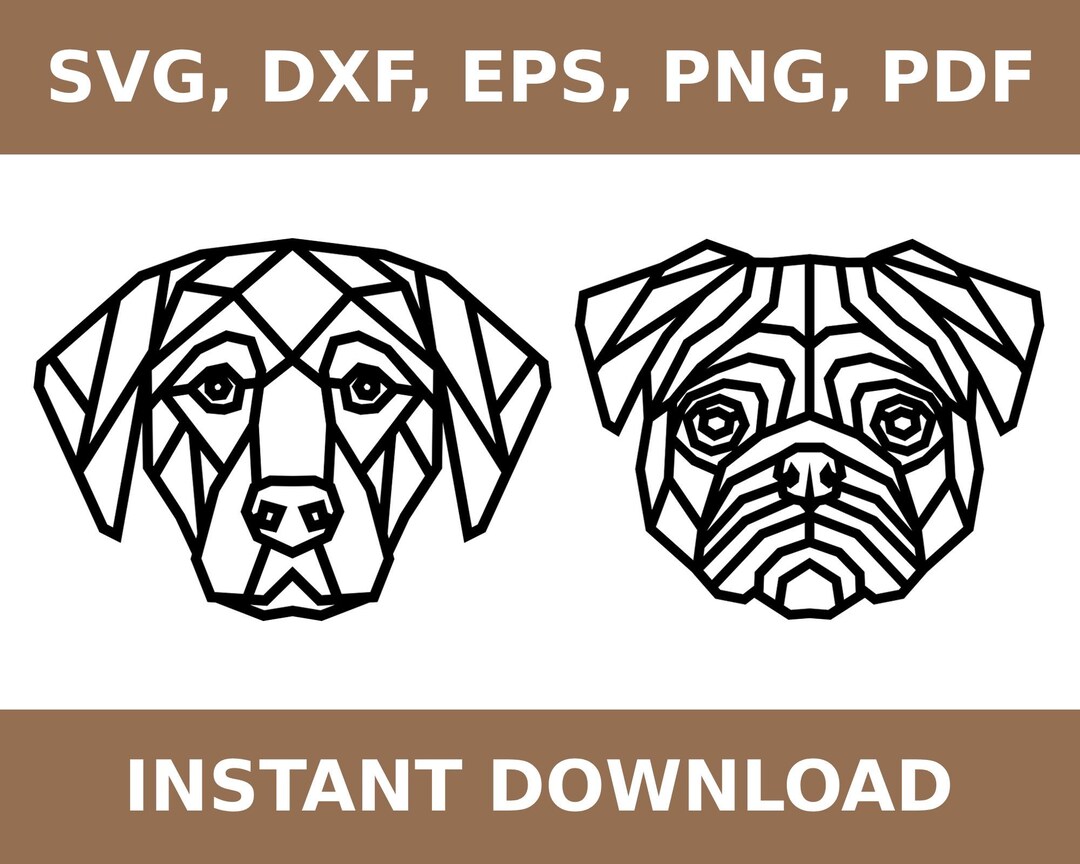 Dog Svg, Dog Dxf, Dog Cut File, Geometrical Dog, Dog Cricut, Dog ...