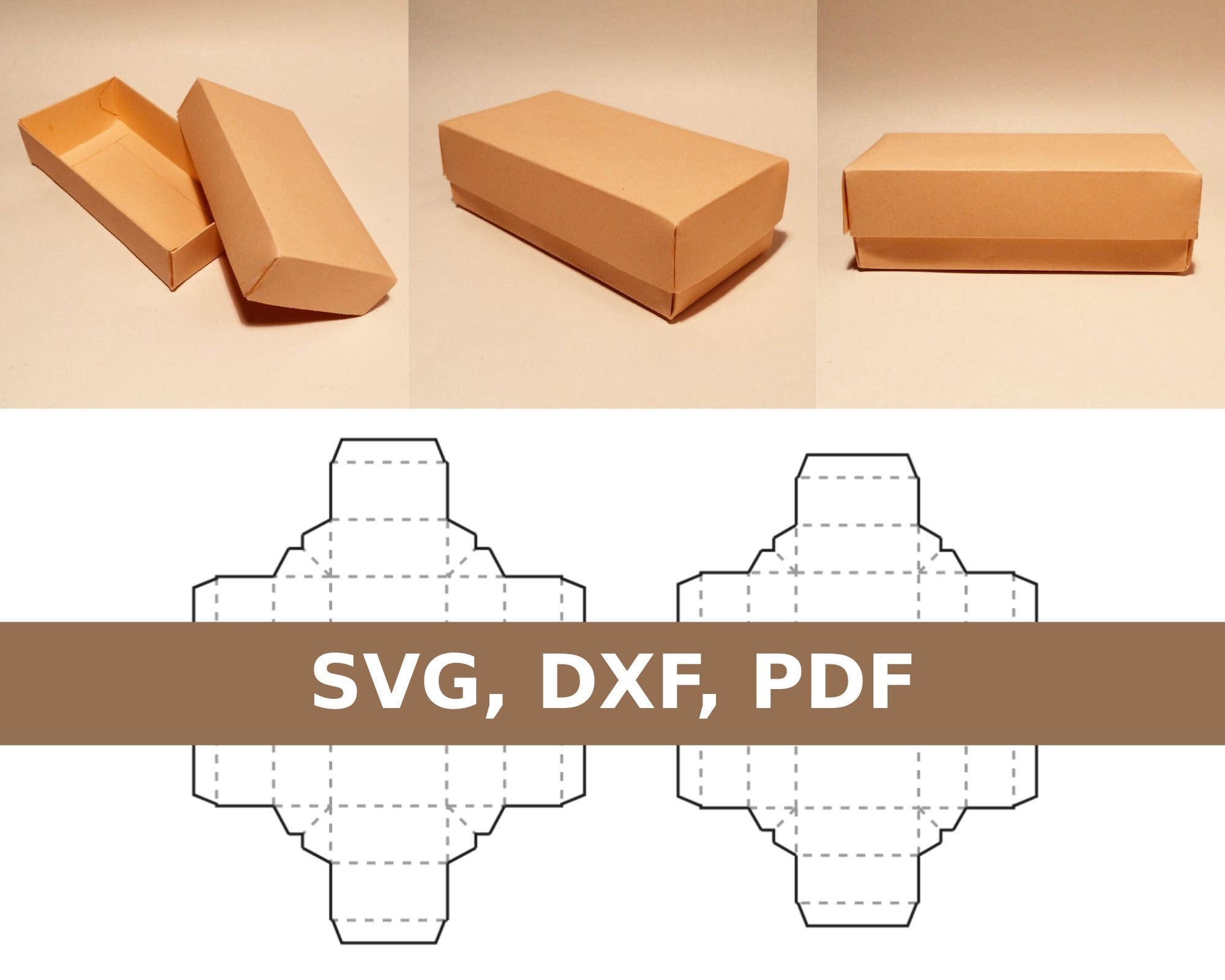 Box With Lid Template, Storage Box With Lid, Shoe Box, Rectangle Box ...