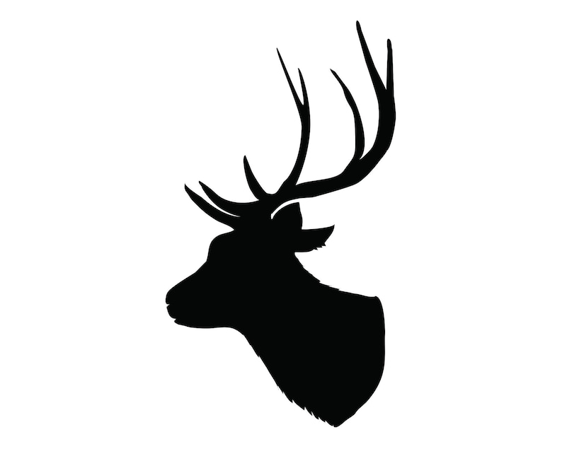 Deer Head Svg, Deer Head Dxf, Stag Head Dxf, Deer Head Template, Deer ...