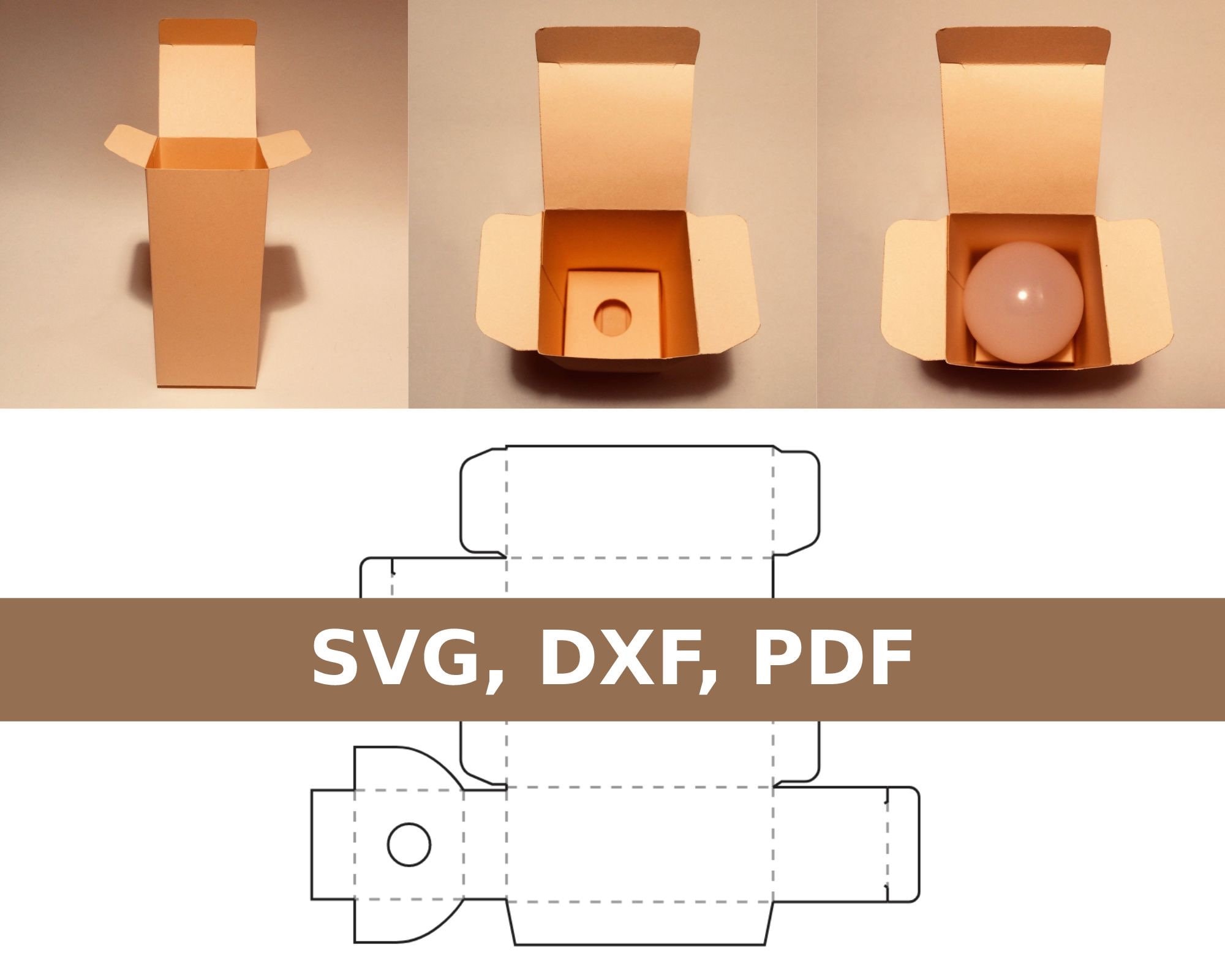 Light Bulb Box Template, LED Bulb Box, Lamp Box, Candle Bulb Box, Light ...