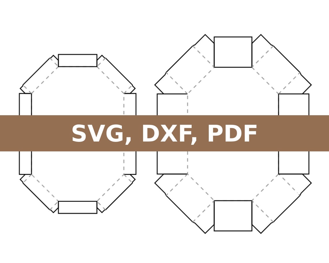 Octagon Box Template, Cosmetic Box, Cosmetic Packaging, Corrugated Box ...
