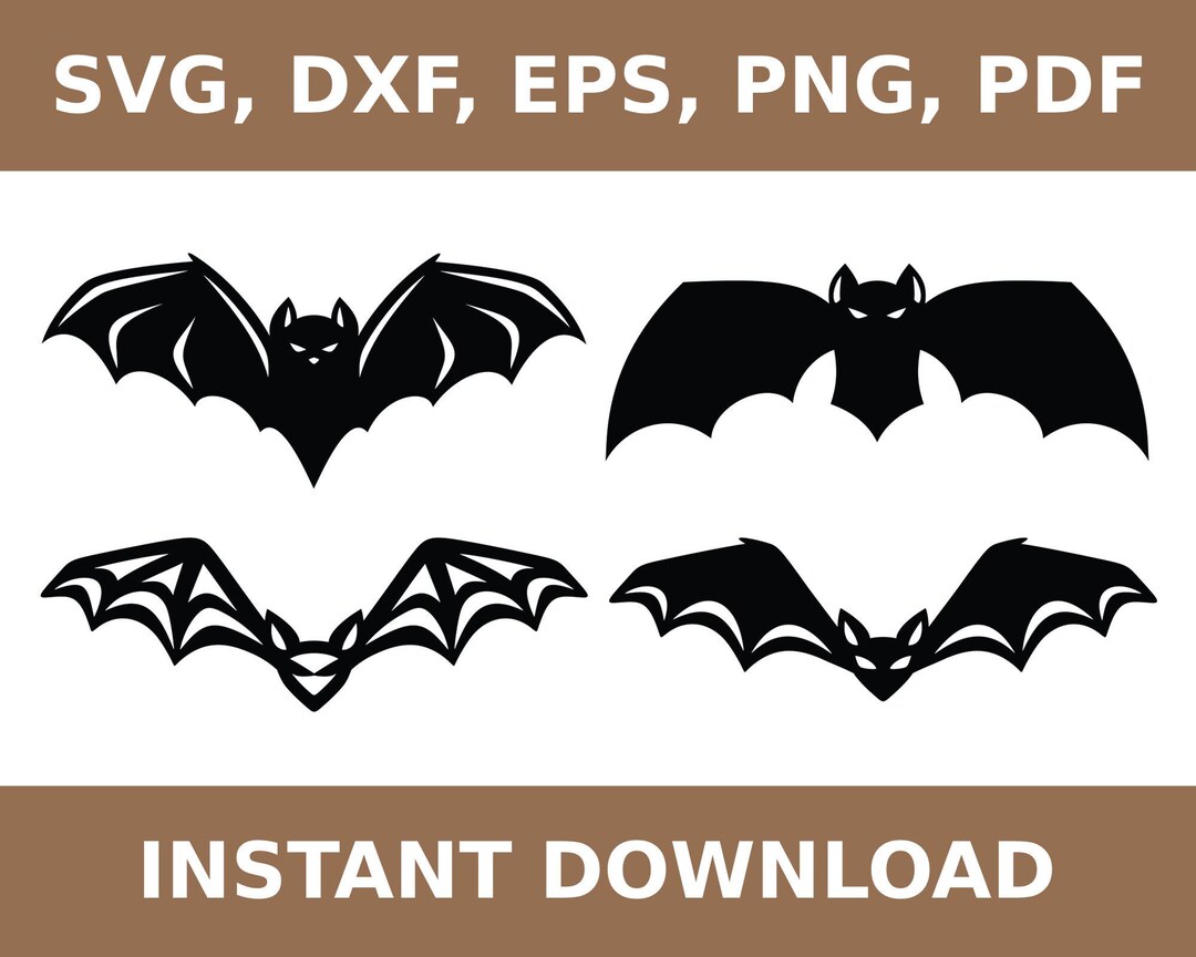 Bat Svg, Bat Wings Svg, Bat Dxf, Bats Dxf, Bat Template, Bat Cut File ...